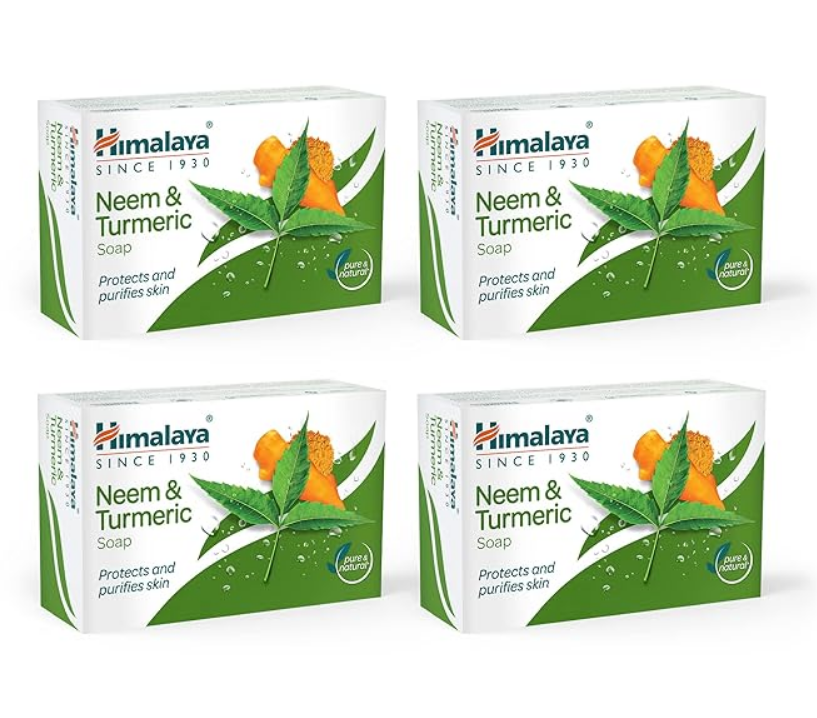 Himalayan Herbal Neem & Turmeric Soap for Natural Young, Luminous ...