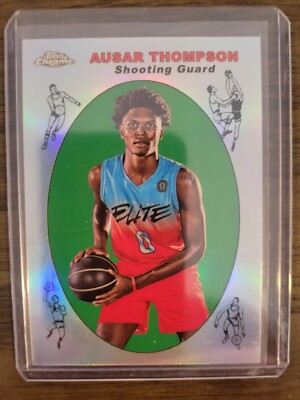 Ausar Thompson 2021-22 Topps Chrome OTE 1969 THROWBACK ROOKIE GREEN ...