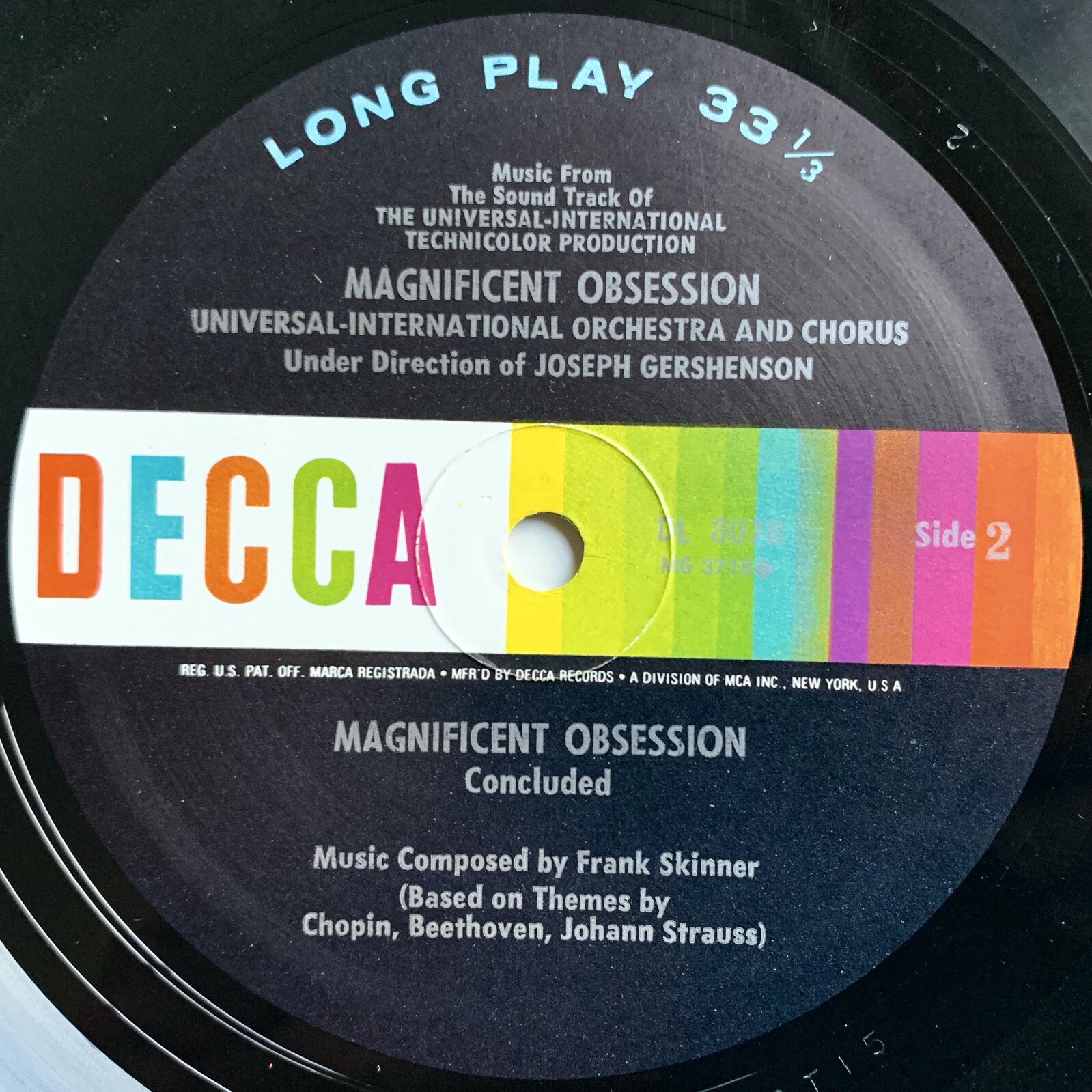 MAGNIFICENT OBSESSION Soundtrack Album VINYL LP Rock Hudson Jane Wyman ...