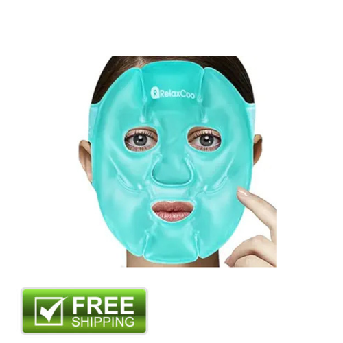 Cold Face Eye Mask Ice Pack Reduce Face Puff,Dark Circles,Gel Hot Cold ...