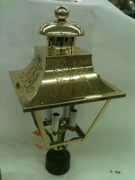 Craftlite/hadco # L9502 Etched Solid Brass 4 Light Post Lamp. for sale ...