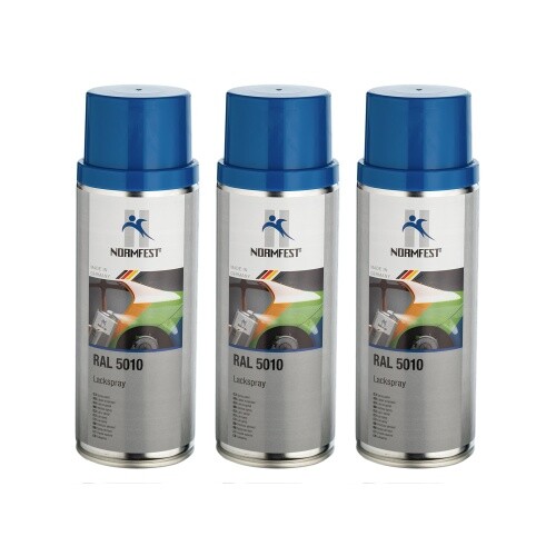 Normfest RAL 5010 enzianblau Lackspray Spraydose Sprühlack 3x 400ml ...