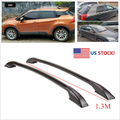 Pair 1.3M Luggage Rack Aluminum Alloy Side Bars Rails Car SUV Top Frame ...