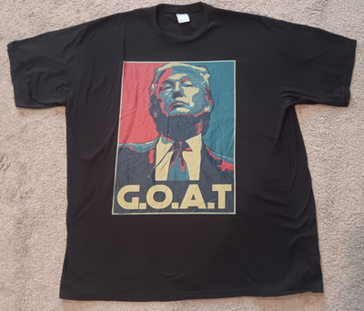 Trump GOAT Middle Finger Election 2024 Republican Poster T-Shirt (2XL ...