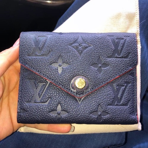 Louis Vuitton Wallet Monogram UNUSED Women Blue Size Compact Box | eBay