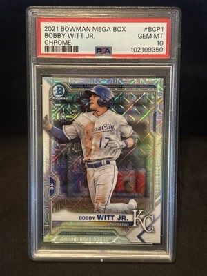 BOBBY WITT JR 2021 ROOKIE MOJO REFRACTOR BOWMAN CHROME MEGA BOX PSA 10 ...