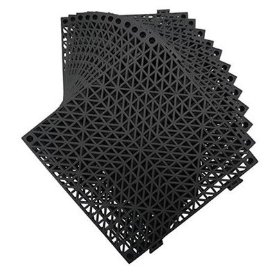 12 Pack Modular Interlocking Cushion 11.6" x 11.6" Rubber Mat Floor ...
