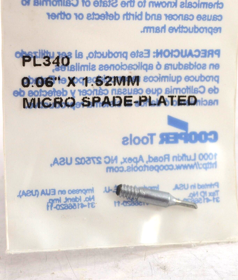 Weller *NEW* (Lot of 4) PL340 Micro Spade-Plated .06" x 1.52MM | eBay