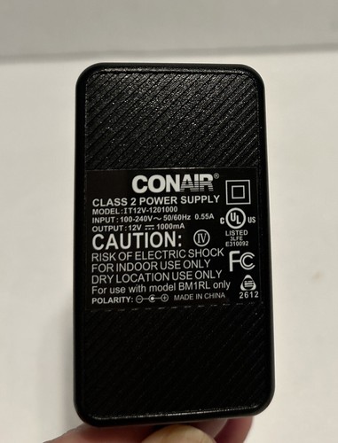 Conair Class 2 Power Supply Model IT12V-1201000 Input 100-240V 12V | eBay