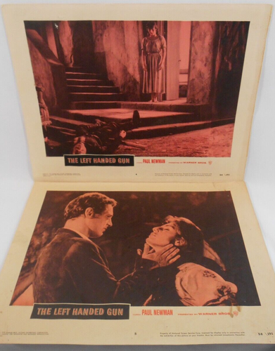 THE LEFT HANDED GUN 1958 2 Lobby Card lot Paul Newman Lita Milan ...