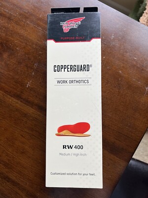 Red Wing Shoes Copperguard Work Orthotics RW400 Medium/ High Arch (E ...
