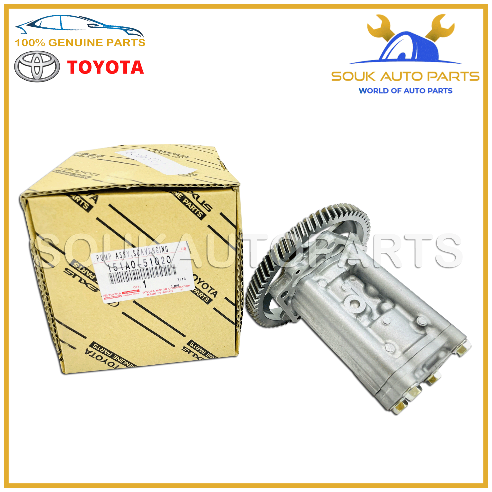 151A0-51020 Genuine Toyota PUMP ASSY, SCAVENGING 1VD-FTV LC Lexus LX570 ...