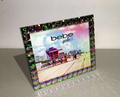 BEBE GIRLS PHOTO FRAME CLEAR ACRYLIC SQUARE PRISM BORDER 8" X 10" (NEW ...