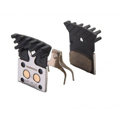 Shimano L04C disc pads and spring, alloy/stainless back with cooling ...