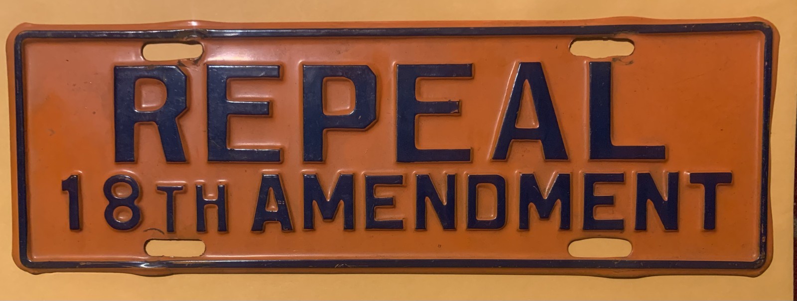 REPEAL 18TH AMENDMENT PROHIBITION LICENSE PLATE TOPPER | eBay