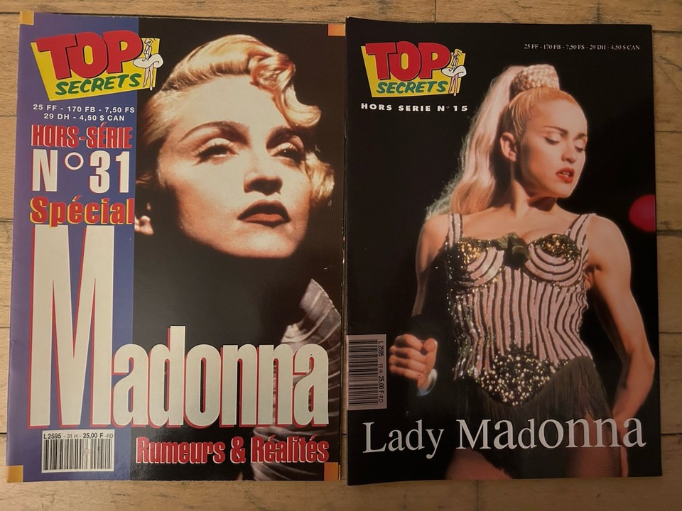 Deux magazines Madonna Top Secret French Magazine 19191 et 1992 | eBay