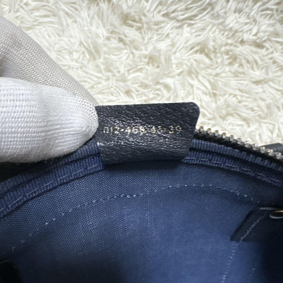 GUCCI PVC Boston Bag Gray Large Capacity Vintage GG Old Gucci Travel ...