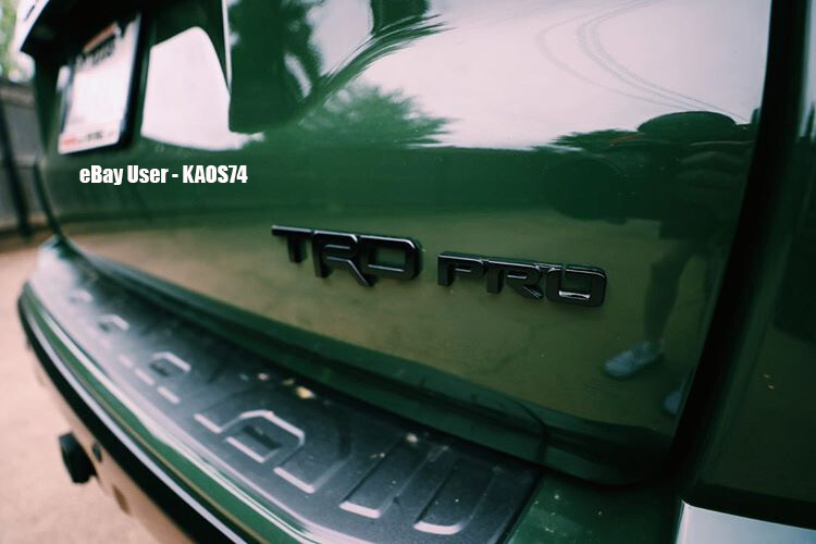 Toyota 4Runner "TRD PRO" Emblem Decal 14 15 16 17 18 19 2020 2021 2022 ...