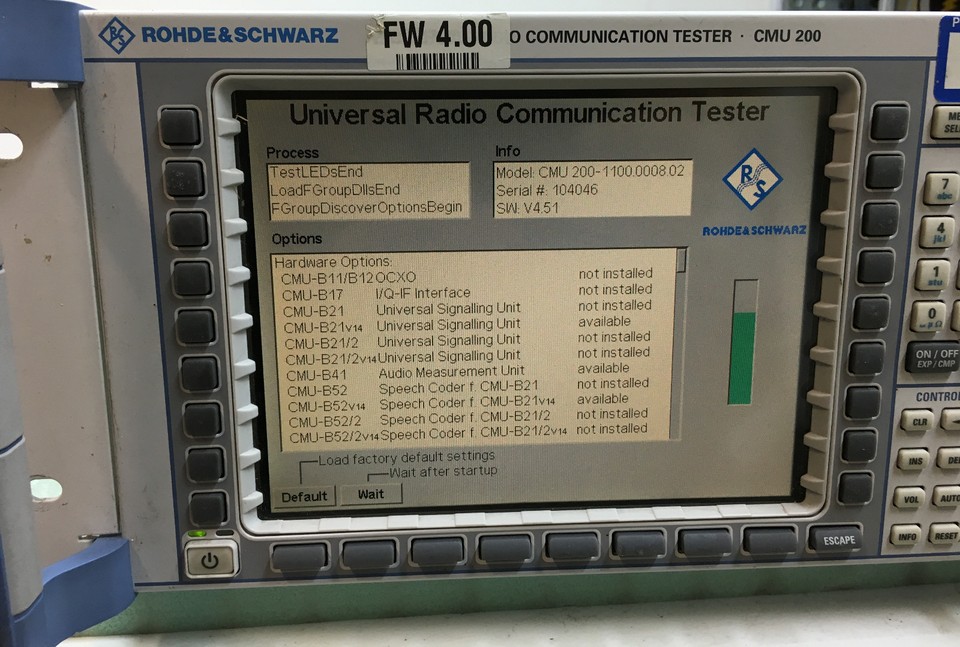 Rohde & Schwarz CMU200 Universal Radio Communications Tester w options ...