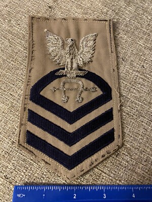 Bullion Chief Petty Officer Sonarman US NAVY Enlisted Rate Patch Tan | eBay