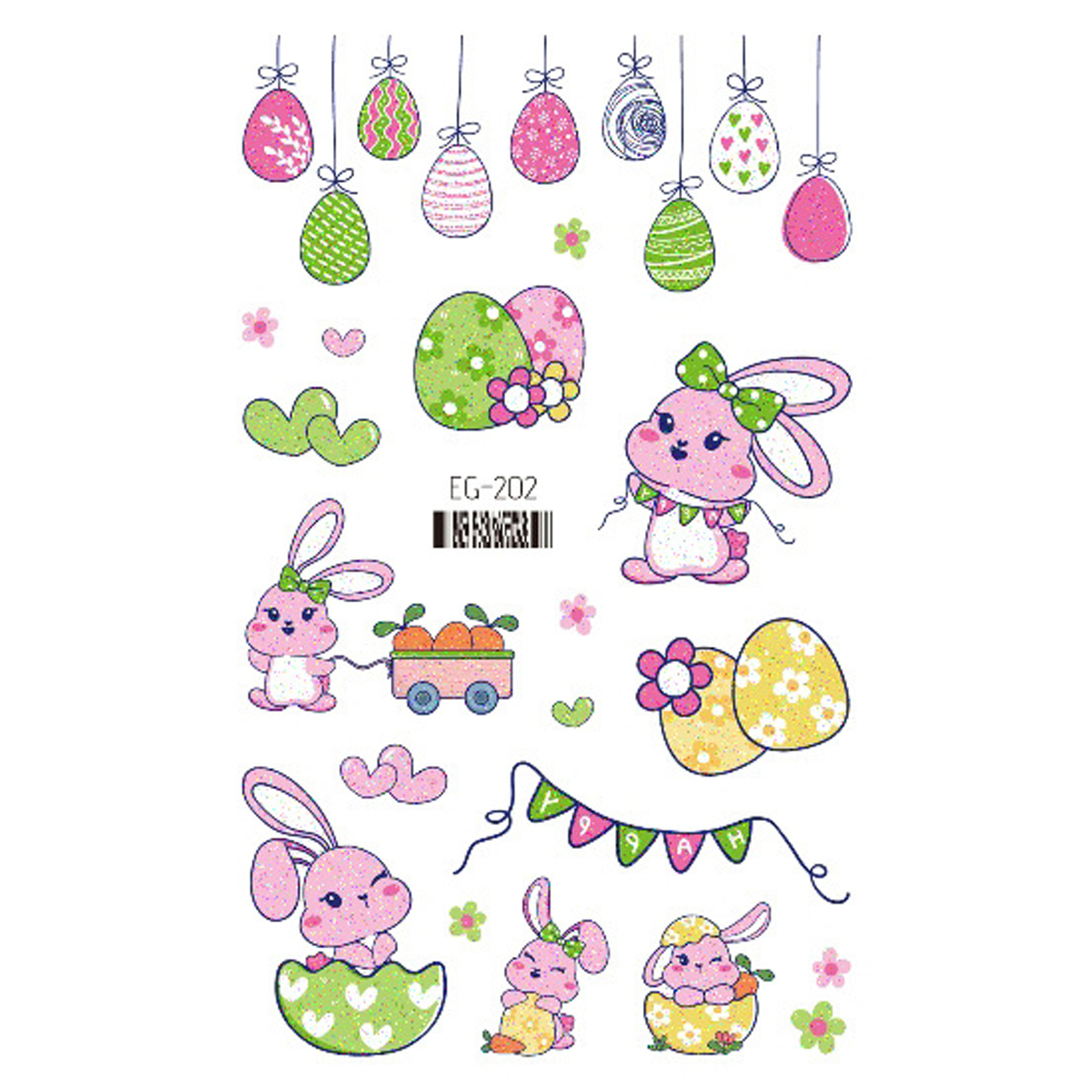 Easy to Apply Tattoo Stickers Festive Temporary Tattoos Easter Themed ...
