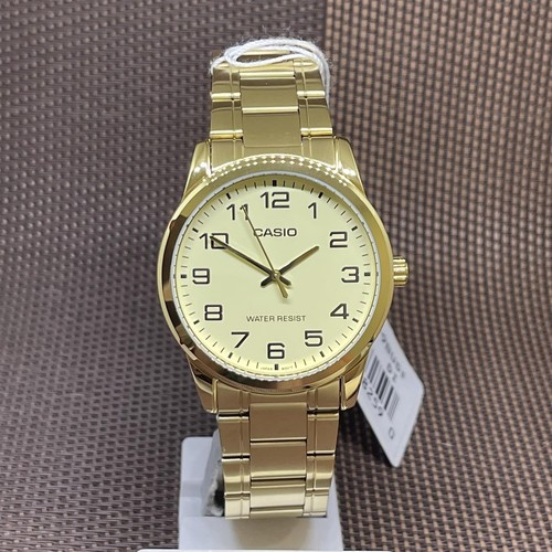 Casio MTP-V001G-9B Men's Champagne Dial Gold Tone Stainless Steel ...