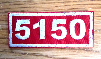 Van Halen tribute 5150 logo embroidered Iron on patch EVH (Red version ...