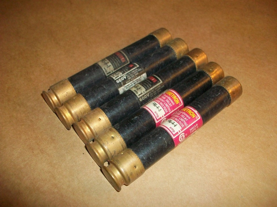 5pc Fuse Fusetron FRS-R-8 Dual Element Time Delay 8 Amp USED | eBay