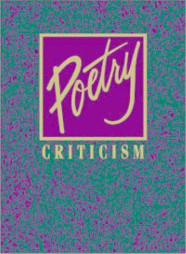 Poetry Criticism Ser.: Poetry Criticism by Laura Wisner-Broyles (2000 ...