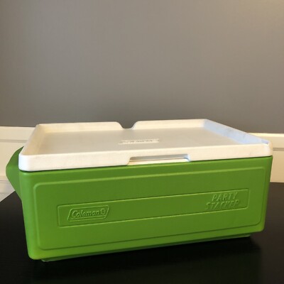 COLEMAN PARTY STACKER 24-Can Stackable COOLER no. 6225 LIME GREEN | eBay
