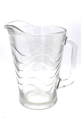 Vintage Libbey Crisa Wave Pattern Glass Pitcher Water Lemonade Ice Tea ...