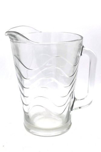 Vintage Libbey Crisa Wave Pattern Glass Pitcher Water Lemonade Ice Tea ...