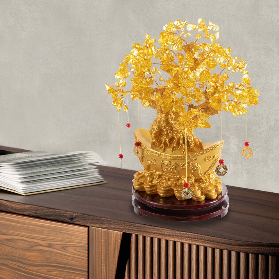 Tabletop Ornament, Money Tree Decoration, Decoration for Wealth& Luck ...