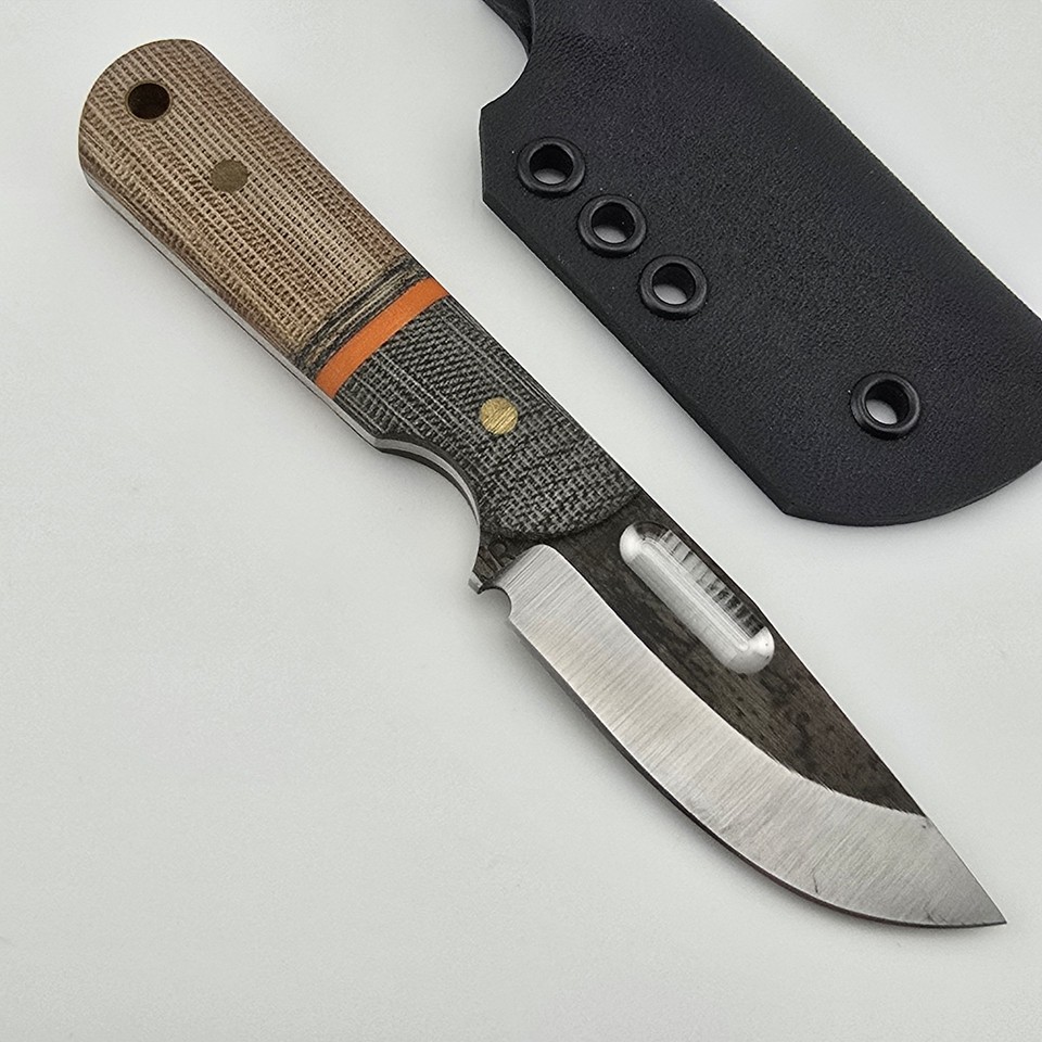 Joey Roman Custom Bowie Fixed Blade 2.75" 1095 Saber Grind Fuller Kydex ...