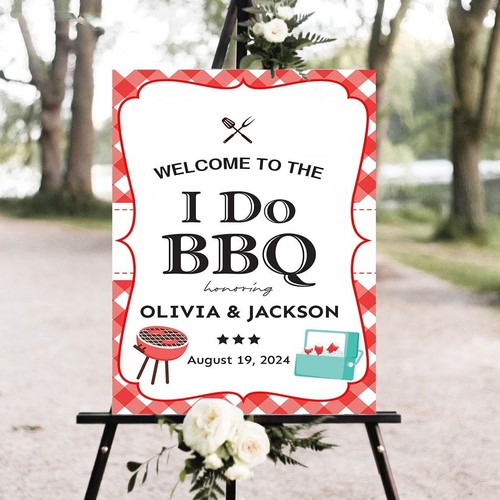 Personalized I Do BBQ Welcome Sign I Do BBQ Sign I Do BBQ Decorations ...