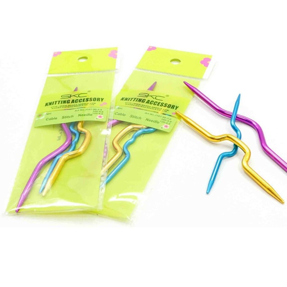3 Sizes Aluminum Cable Stitch Knitting Holders Twist | eBay UK