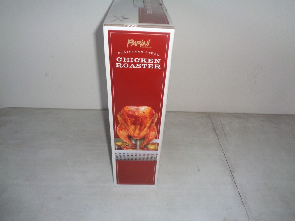 PARINI Stainless Steel Grill Masters Collection Chicken Roaster, NEW in ...