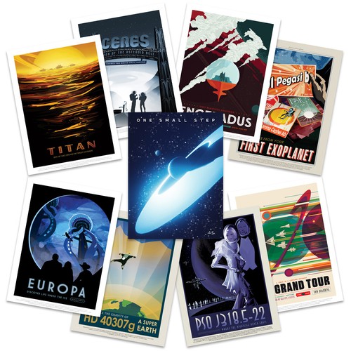 NASA Space Grand Tour Travel Exploration Exoplanet Wall Art Poster Pack ...