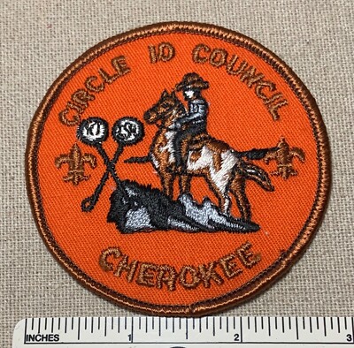 Vintage CAMP CHEROKEE Boy Scout PATCH Circle Ten Council Mikanakawa ...