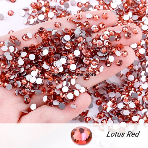 Red Siam Crystal Flat Back Rhinestones Glitter Glass Gems Nail Art ...