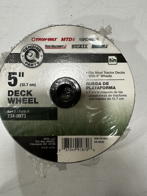 MTD Genuine Parts 5-Inch Deck Wheel 5" Diameter Fits Most Decks #734 ...