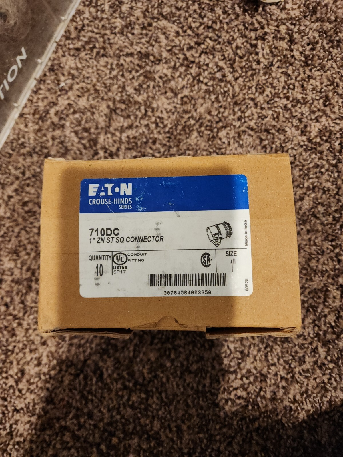 Eaton Crouse-Hinds Series Squeeze Type Connector 1 Inch 710DC Box Of 10 ...