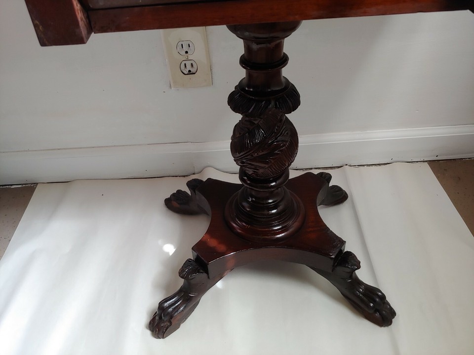 Mahogany Dropleaf Server / Parlor Table Thomas Day | eBay