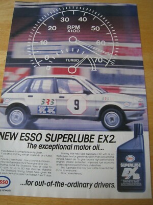 ESSO SUPERLUBE EX2 MOTOR OIL 1986 POSTER ADVERT READY FRAME A4 SIZE ...