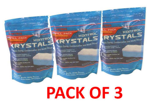 PACK OF 3 Kontrol moisture damp condensation crystals krystals 500g ...