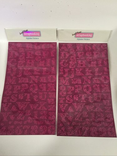 Scrapbooking Alphabet Stickers Jewel Tone Set Of 2 Maroon Color ...