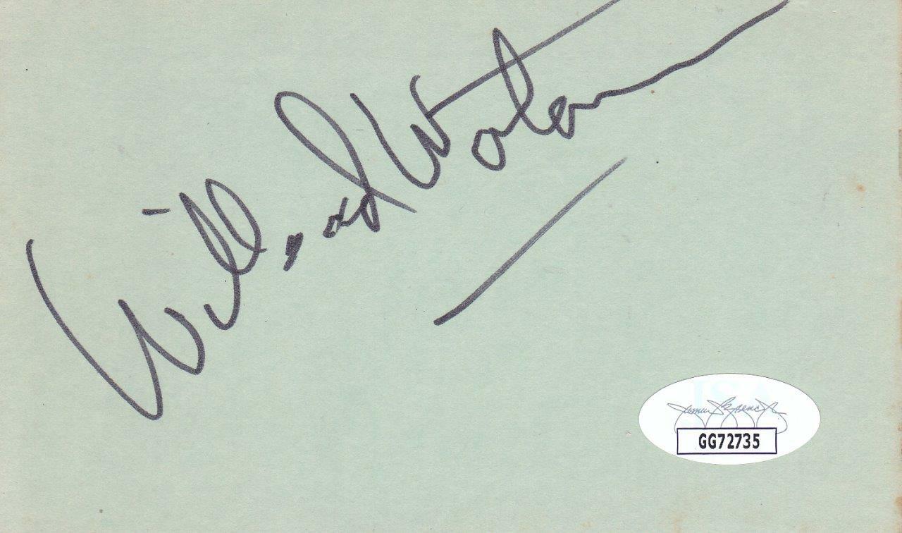 WILLARD WATERMAN Signed 3X5 Index Card Actor/Great Gildersleeve JSA ...