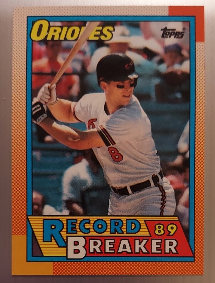 Cal ripken jr. 1990 topps record breaker 89 #8 MINT MLB BALTIMORE ...