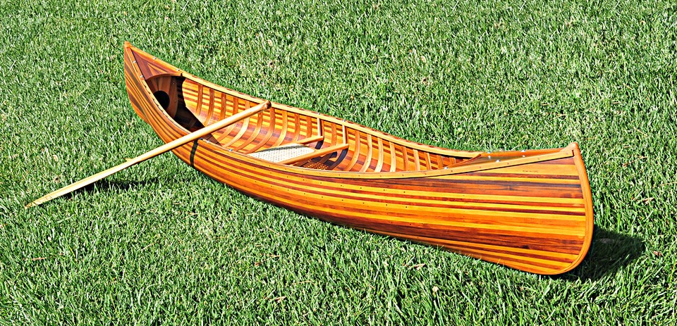 Wooden Canoe With Ribs Curved Bow Matte Finish 10 ft | eBay