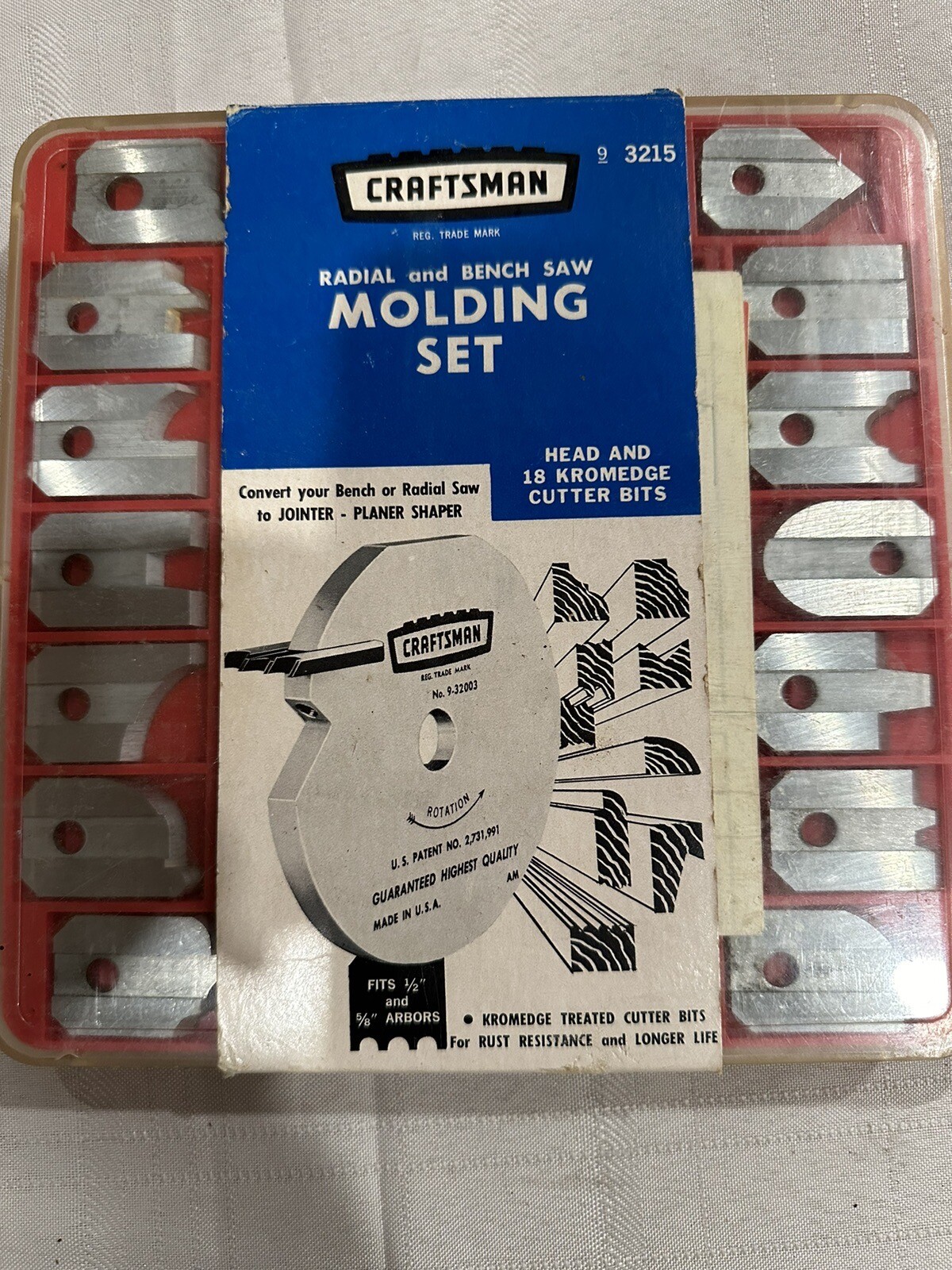 Sears Craftsman Radial & Table Saw Molding set 9-3215 18 Kromedge ...